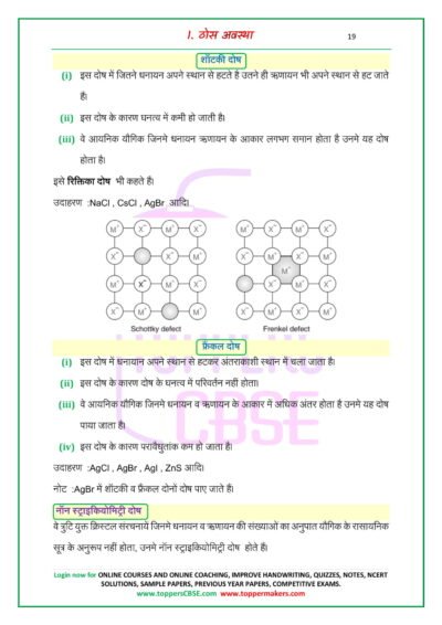 Class 12 Chemistry Notes in Hindi medium Chapter 1 | Toppers CBSE ...