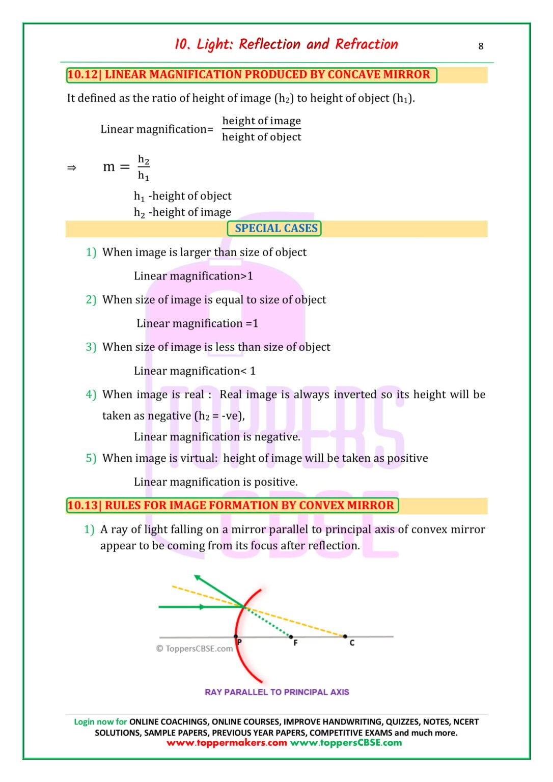 CBSE Class 10 Science Notes Chapter 10 Download in Pdf | Toppers CBSE ...