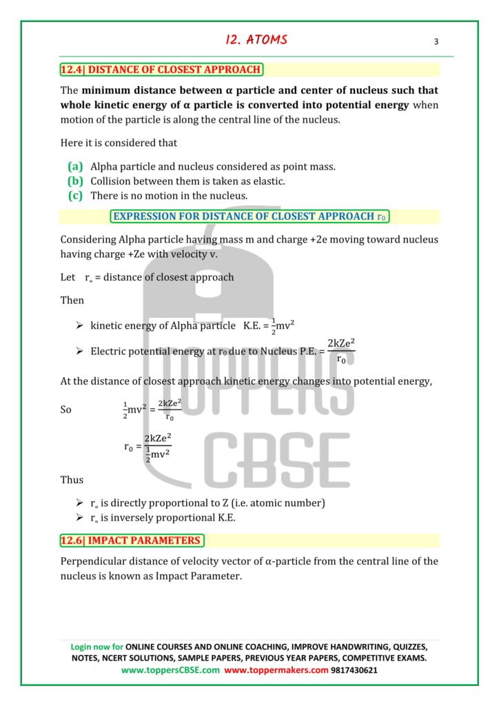 CBSE Class 12 Physics Notes of Chapter 12 | Toppers CBSE | Online ...