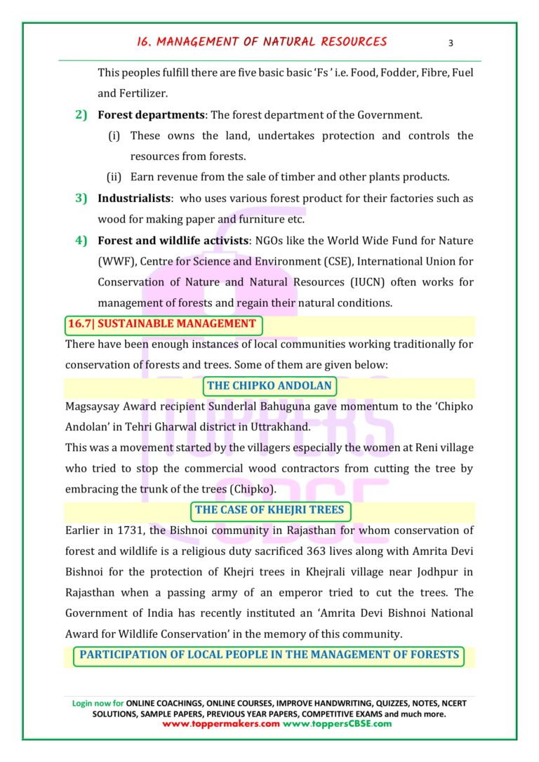 CBSE Class 10 Science Notes Chapter 16 Download in Pdf | Toppers CBSE ...