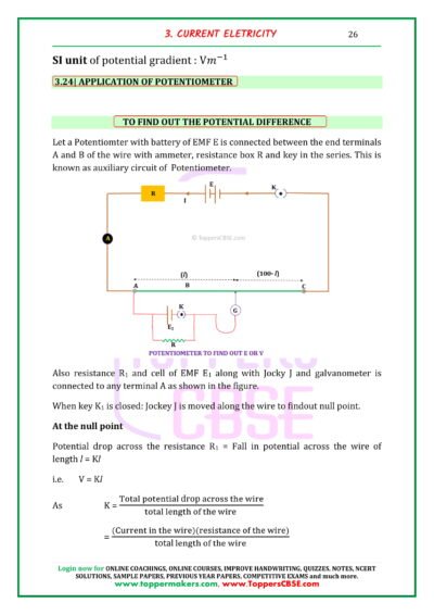 Class 12 Physics Notes of Chapter 3 Current Electricity | Toppers CBSE ...