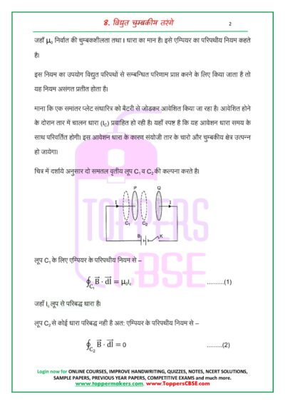 Class 12 Physics Notes in Hindi Chapter 8 Electromagnetic Waves ...